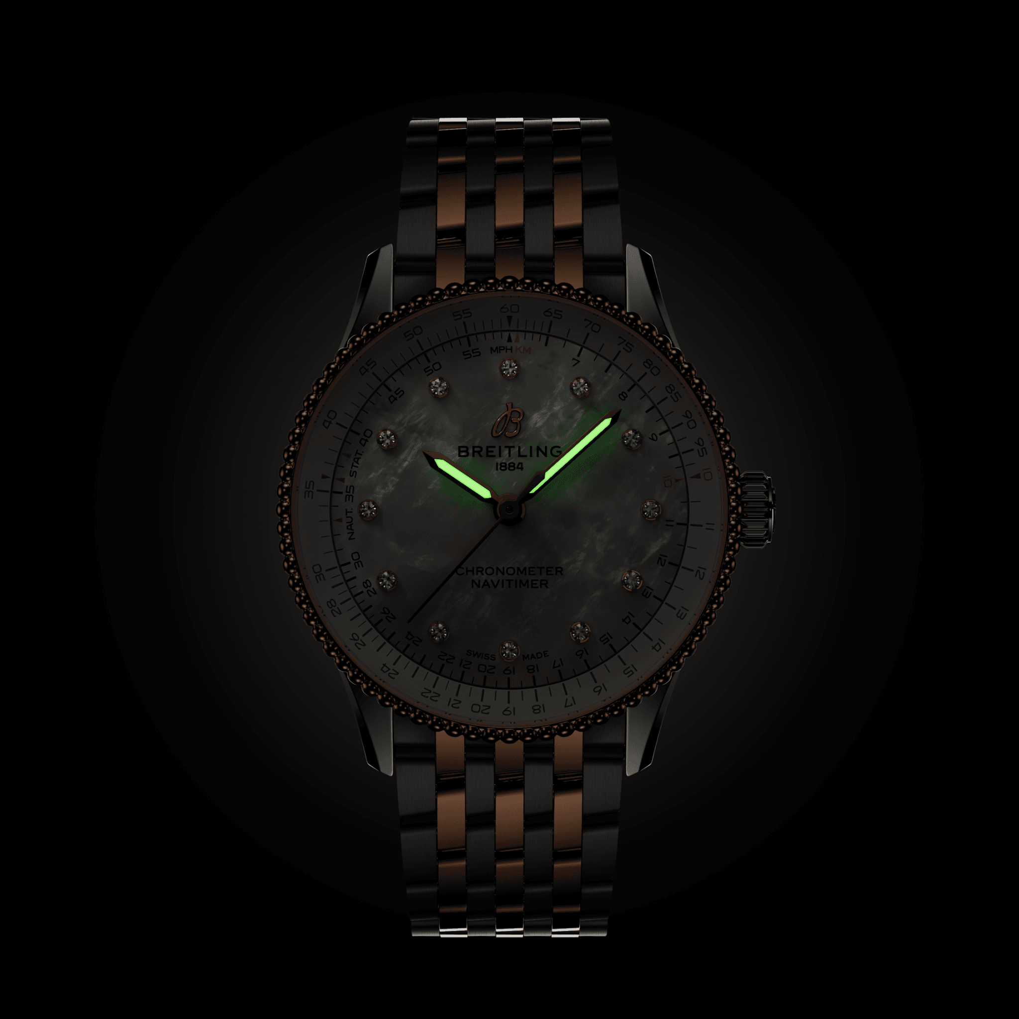 Breitling Navitimer 36 Watch | Mother-of-Pearl Steel | Luxury & Elegance