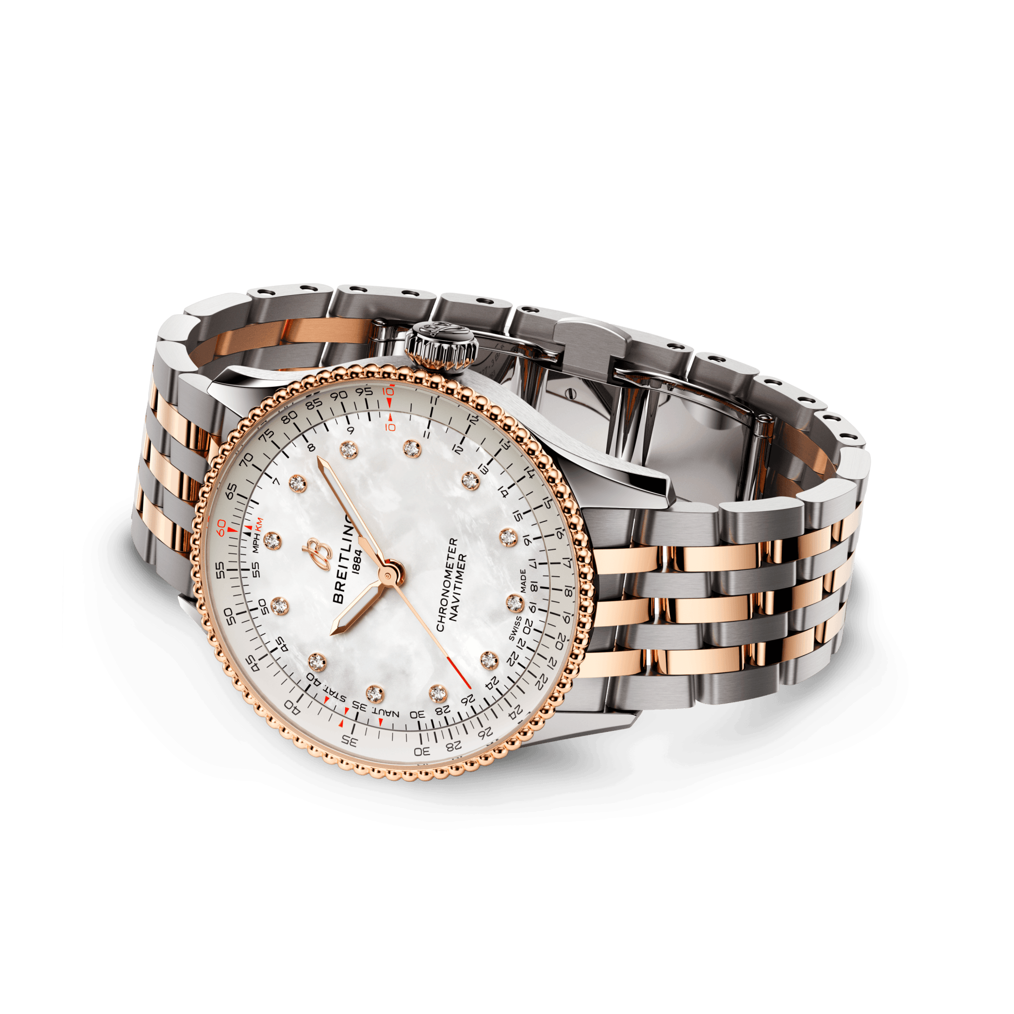 Breitling Navitimer 36 Watch | Mother-of-Pearl Steel | Luxury & Elegance