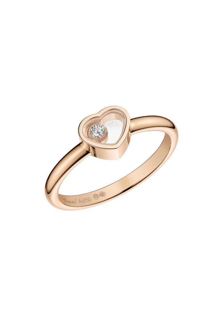 Bague Chopard My Happy Hearts Or Rose, Diamant - T53 | Auberi